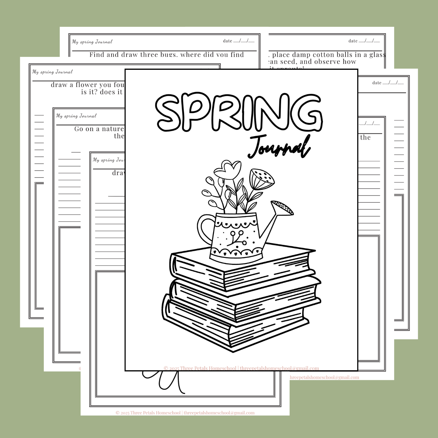Spring Journal - Basic - Three Petals Homeschool