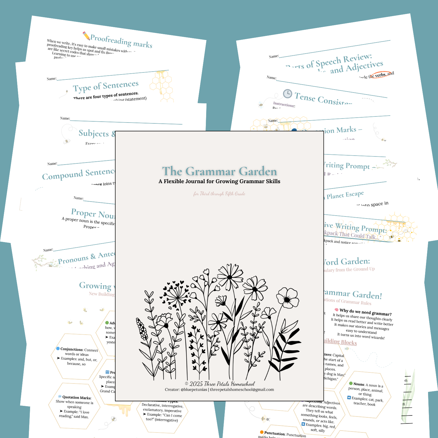The Grammar Garden (3-5 Edition) - Three Petals Homeschool