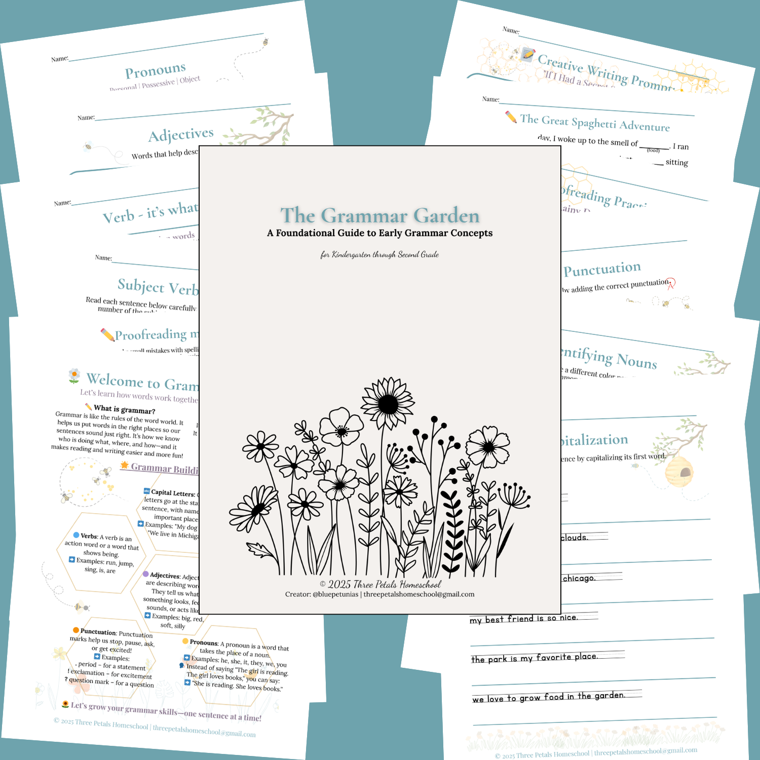 The Grammar Garden (K-2 Edition) - Three Petals Homeschool